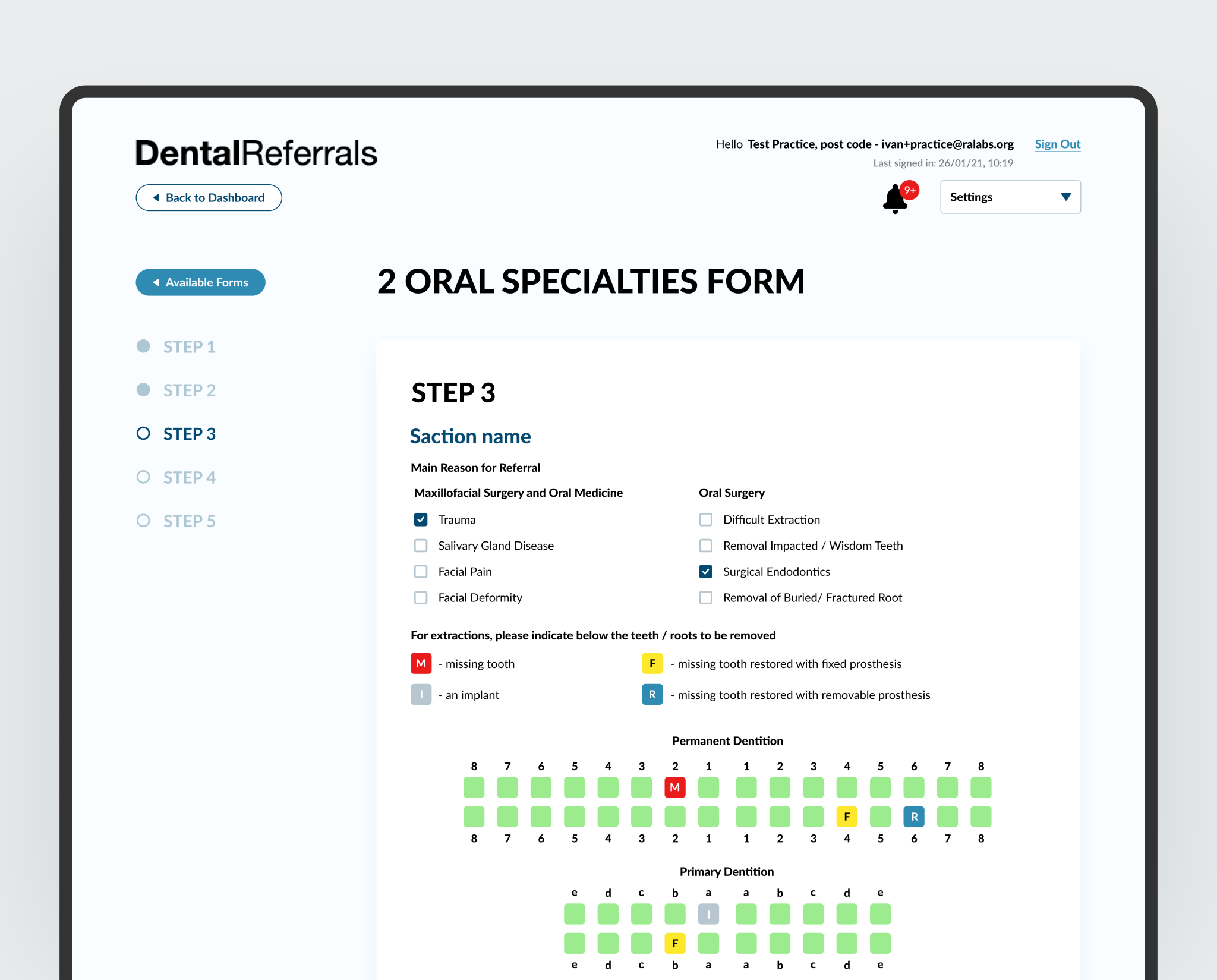 Dental referral system