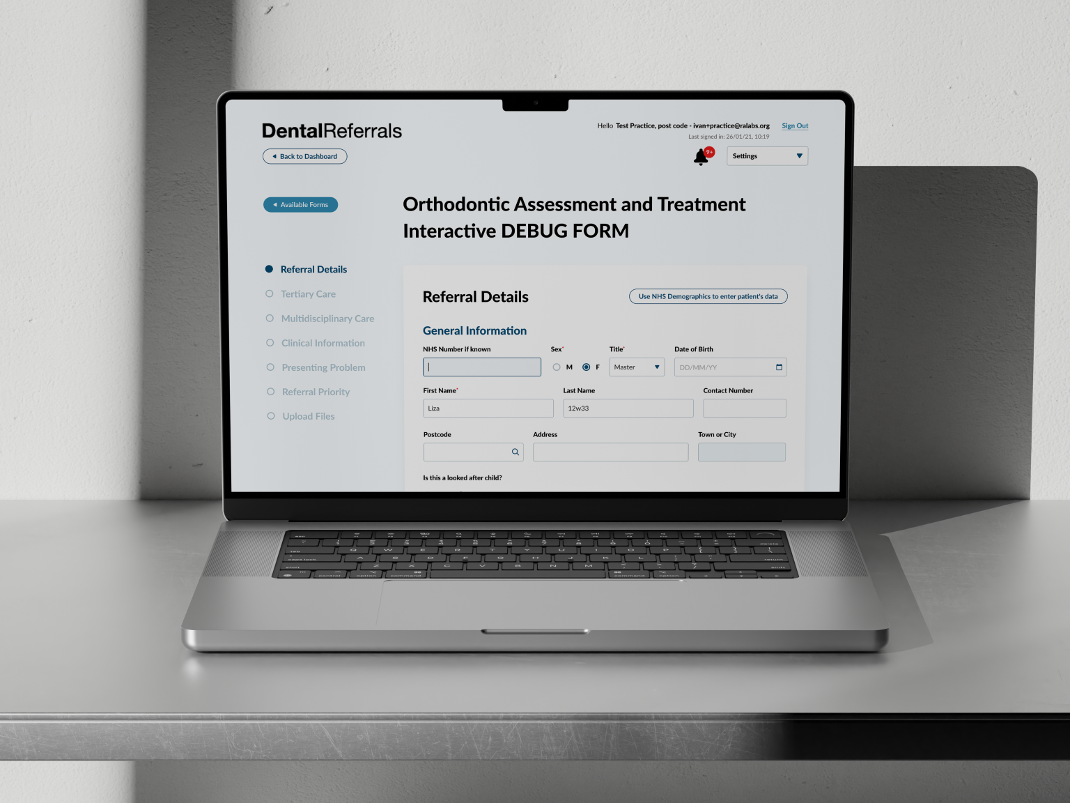 Dental referral system