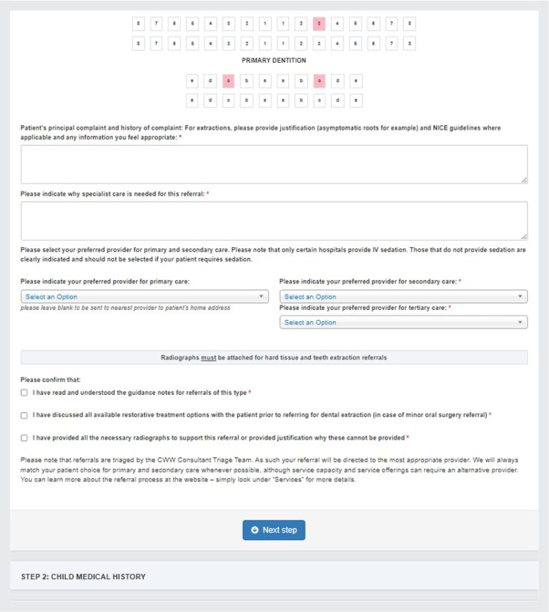 Dental referral system